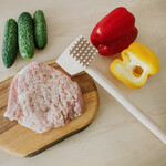 Holz Fleischplattierer als Schnitzelhammer, 2,38